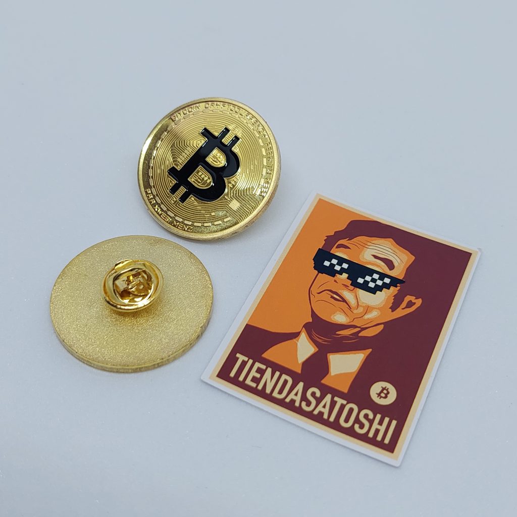 Pin Dorado Bitcoin - Tienda Satoshi